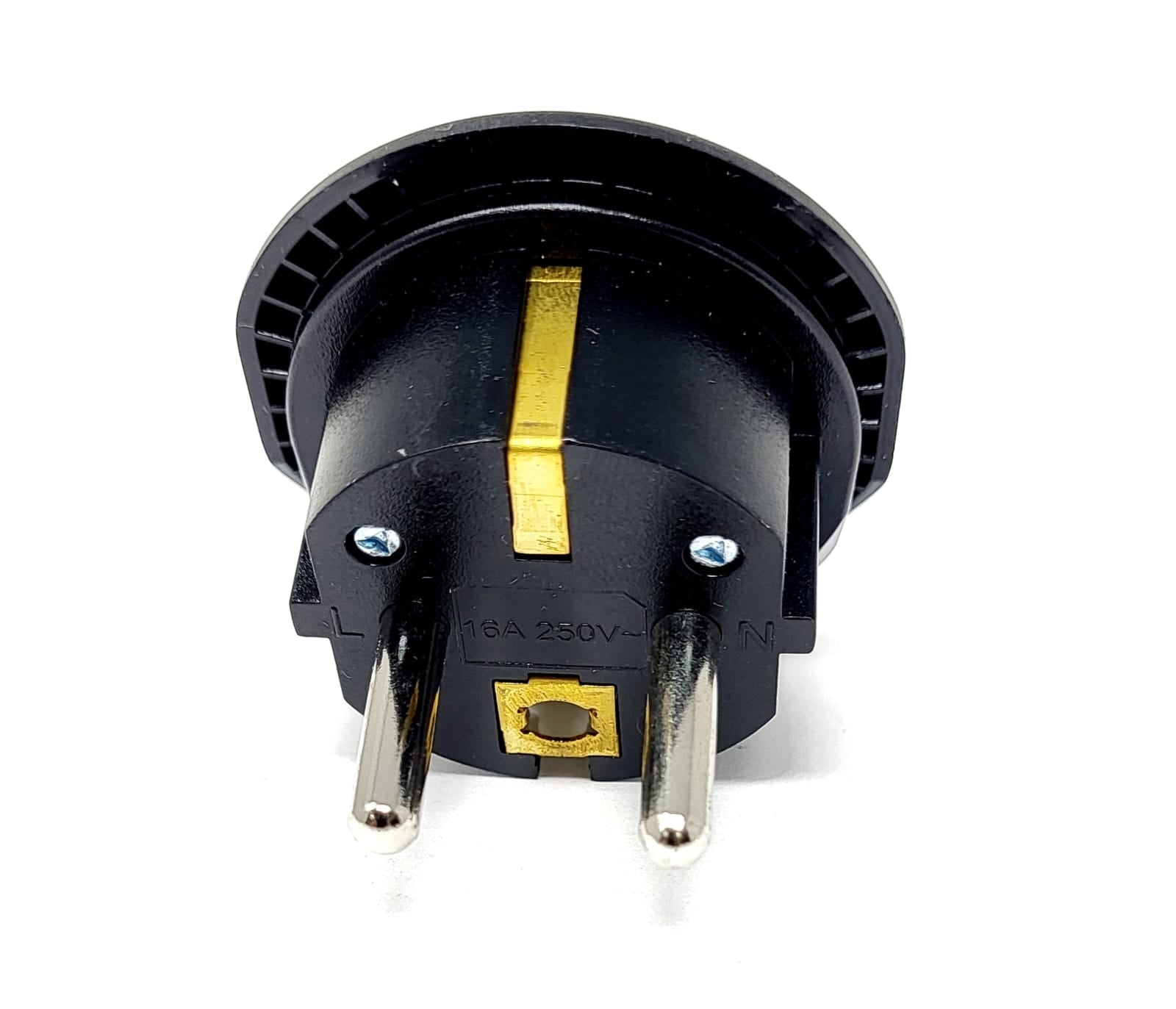 Grounded American to German Grounded Shucko Plug Adapter