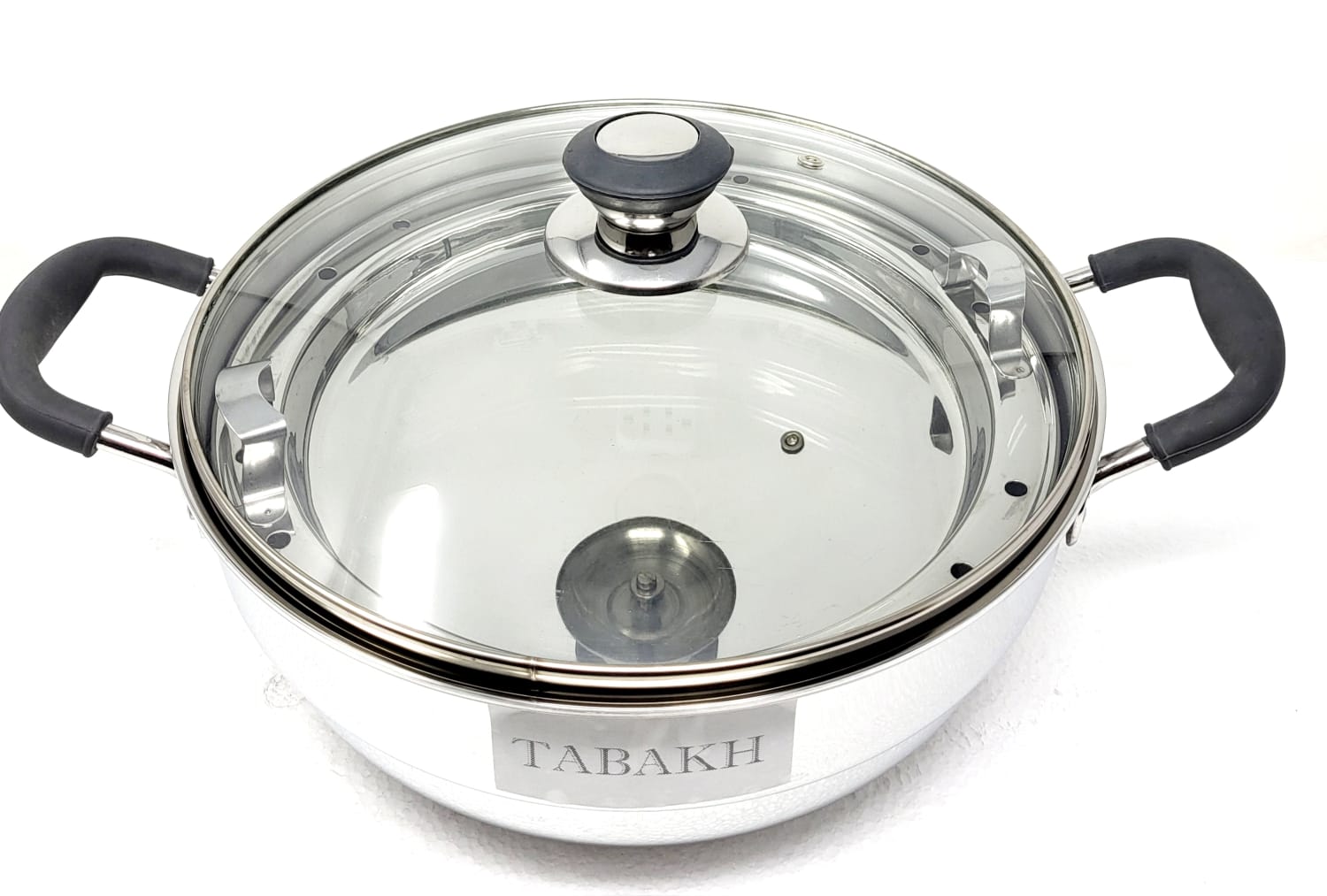 Tabakh Tri-Ply Stainless Steel Multi Kadai with Steamer Plate, Mini Id