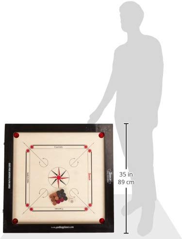 Surco Prime Carrom Board with Coins, Striker & Powder, 16mm